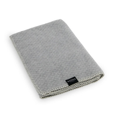 Native Natural Baby Blanket Grey Wool by 4 Living | ufurnish.com