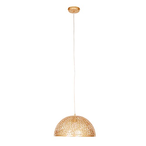 Premier Housewares Chandelier/Ceiling Light Large Gold Pendant Lights ...