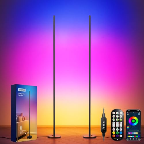 YICAIZI Corner Floor Lamp, Smart RGB Corner Light, 160cm, 16 Million ...