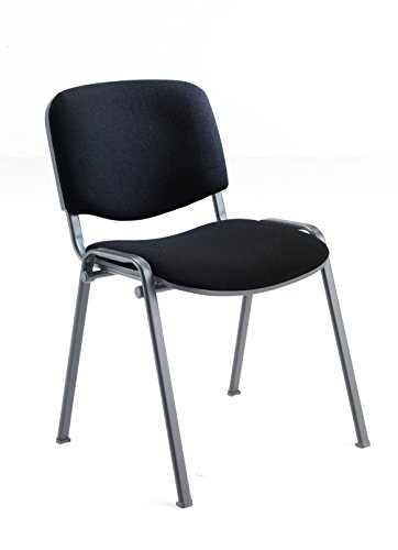 Office Hippo Heavy Duty Stackable Reception Chair, Black Frame, Fabric ...