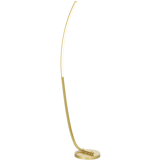 HOMCOM Modern 147cm Curved LED Floor Lamp - Gold Tone by Aosom ...