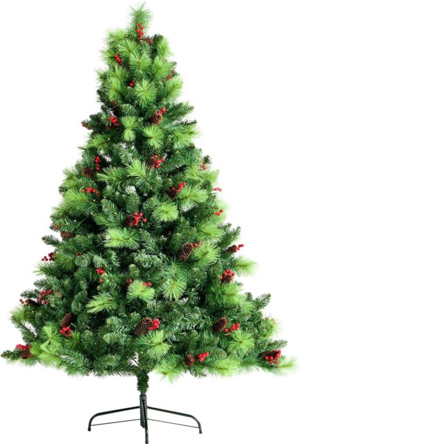 Habitat 6ft Pre lit Christmas Tree with Red Berries by Argos | ufurnish.com