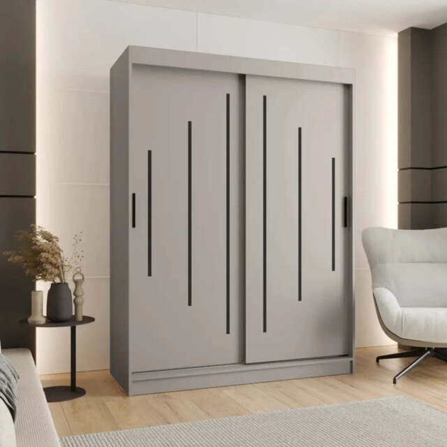 Rubino Y Sliding Door Wardrobe 150cm - Cashmere 150cm by Arthauss ...