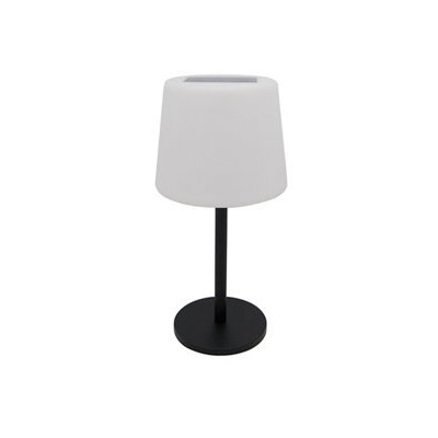 Blooma Elgini Black & White Solar-Powered Led Outdoor Table Lamp by B&Q ...