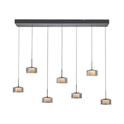 Luminosa Lighting Luminosa Rika Cluster Pendant Ceiling Light Black 7X ...