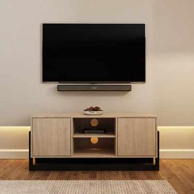 Gfw Taite 2 Door Tv Entertainment Unit Oak by B&Q | ufurnish.com