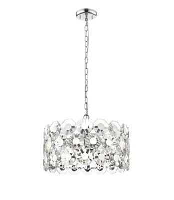 Luminosa Lighting Luminosa Bahamas 6 Light Chrome Crystal Pendant ...