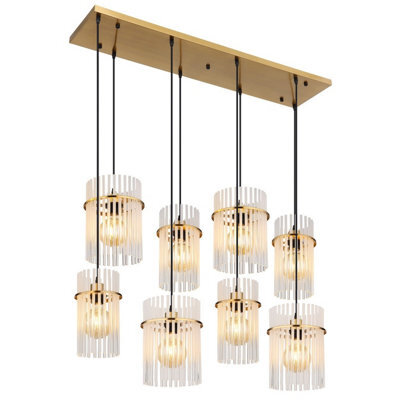 Luminosa Lighting Luminosa Gorley Cluster Pendant Ceiling Light Gold ...