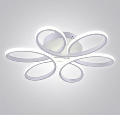 Led Ceiling Light Modern White 3 Color Light 24 Cm Flower Shape by B&Q ...