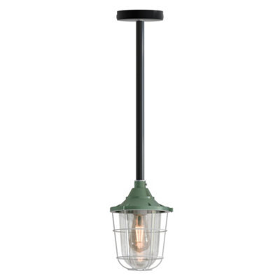 Ledsone Conduit Pendant Light Kit Industrial Farmhouse Black Steel E27 ...