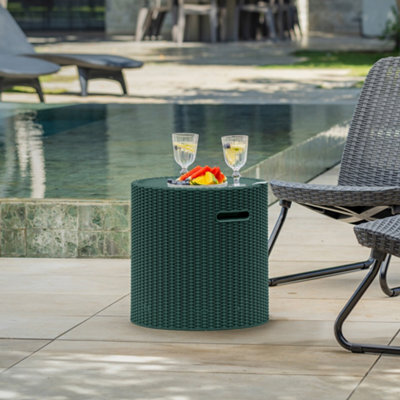 Keter Emerald Green Plastic Cool Stool by B&Q | ufurnish.com