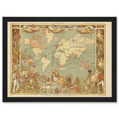 Artery8 Maps British Empire 1886 Imperial Illustrated People World Wall ...