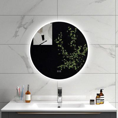 Sline 600mm Round Bluetooth Led Mirror With Memory Function,touch ...