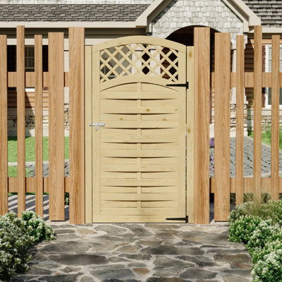 Garden Sanctuary Water Based Paint Wooden Garden Gate With Door Latch ...