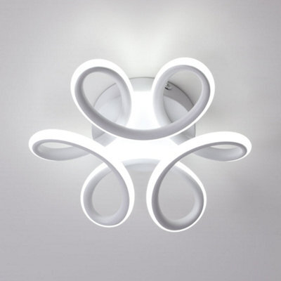 Pheashine Modern Curved Led Ceiling Light,22W 26Cm Cool White 6500K For ...