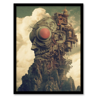 Artery8 Sci Fi Villain Lair Castle Surreal Fantasy Art Wall Art Print ...