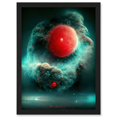 Artery8 Cinematic Space Fantasy Illustration Nebula Death Star Red ...