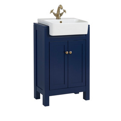 Homestylestore 550mm Navy Blue Floorstanding Bathroom Vanity Unit With ...