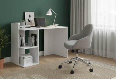 Computer Desk Shefa Line Iris White by B&Q | ufurnish.com