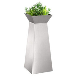 Berkfield Modern Garden Pillar Planter With Bowl 40X40X100 Cm Stainless ...
