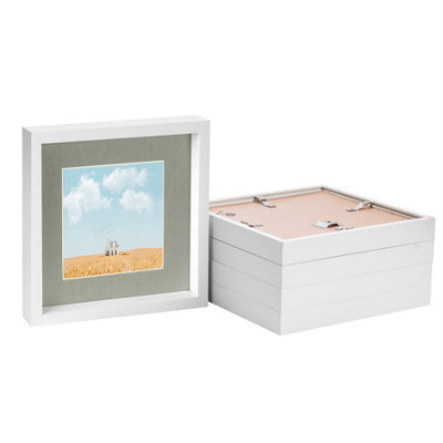 "Nicola Spring 10 X 10"" Photo Frames - Grey Mount 3D Photo Frame ...