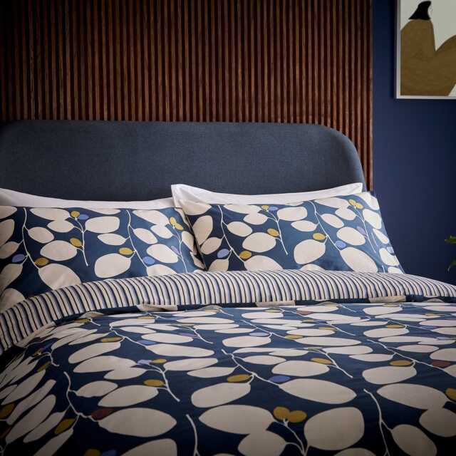 Helena Springfield Loft Living Althea Single Duvet Cover SET, Navy by ...