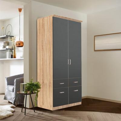 Rauch Celle Matt 91cm 2 Door Wardrobe with Drawer and Extras - Sonoma ...