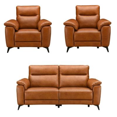 Buoyant Orlando Dion Brandy Fabric 2+1+1 Seater Power Recliner Sofa Set by Choice Furniture ...