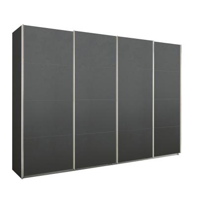 Rauch Syncrono 316cm 4 Door Sliding Wardrobe - Metallic Dark Grey by ...