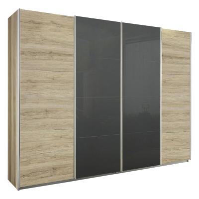 Rauch Syncrono 271cm 4 Door Sliding Wardrobe - Sanremo Oak Light and ...