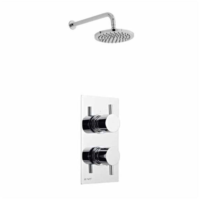 Clifton Chrome Concealed Mixer Shower with Fixed Overhead Drencher in ...