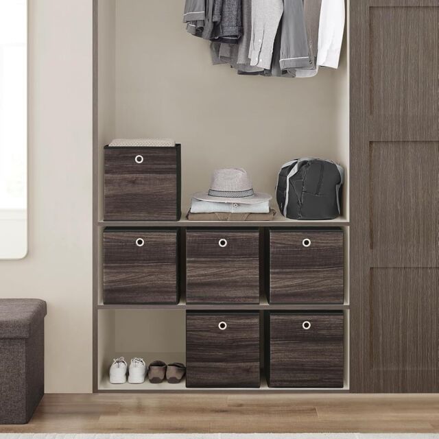 SONGMICS Multi Pack Fabric Storage Boxes Storage Containers Bins Easy ...