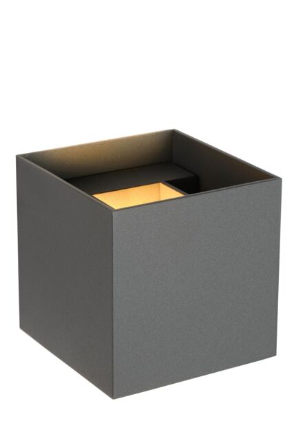 Lucide 'XIO' Stylish Dimmable Indoor Adjustable Up Down Cube Wall Light ...