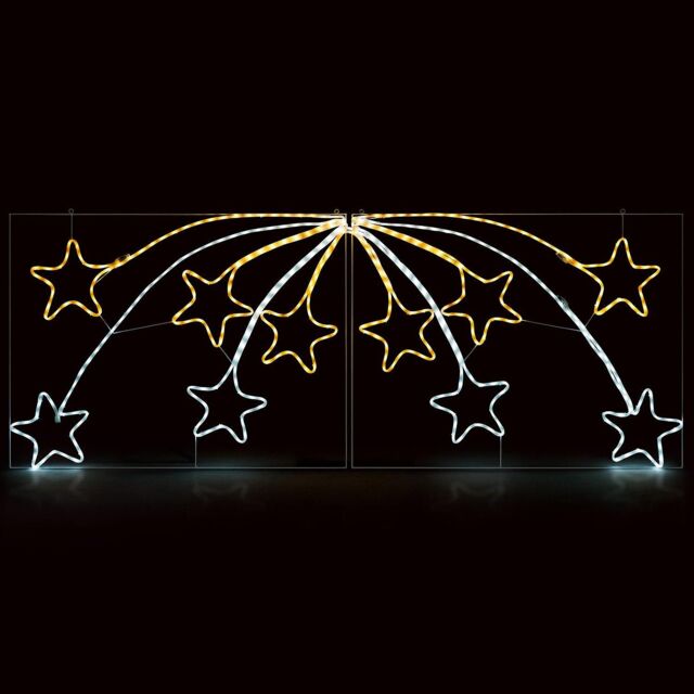 Christow Shooting Star Rope Light Outdoor Christmas Decoration Large ...