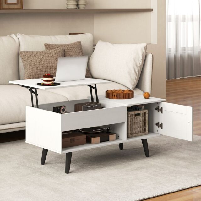 Costway Modern Lift Top Coffee Table Pull up Coffee Table w/ Storage in ...