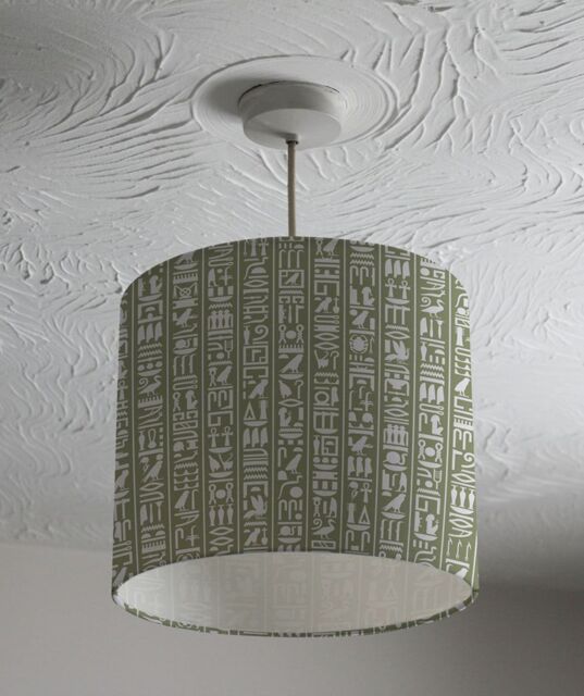 Benjamin Tate Design egyptian hieroglyphic ceiling lamp shade in ...