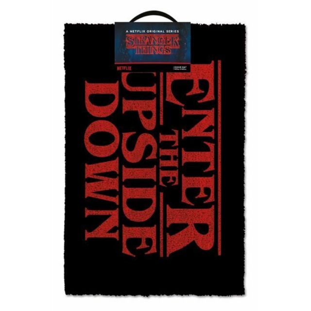 Stranger Things Adult Coir Door Mat (Unisex Black) in Black by ...