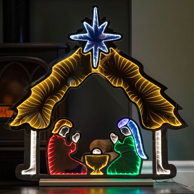 Samuel Alexander 65cm Light up Nativity Scene Infinity Christmas ...