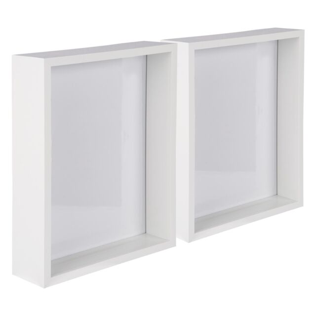 "Nicola Spring 3D Deep Box Photo Frames - 8 x 10"" - Pack of 5 in White ...