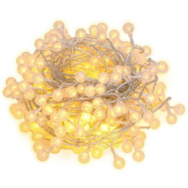 Berkfield Home Globe Fairy String Lights 40m 400 LED Warm White 8 ...