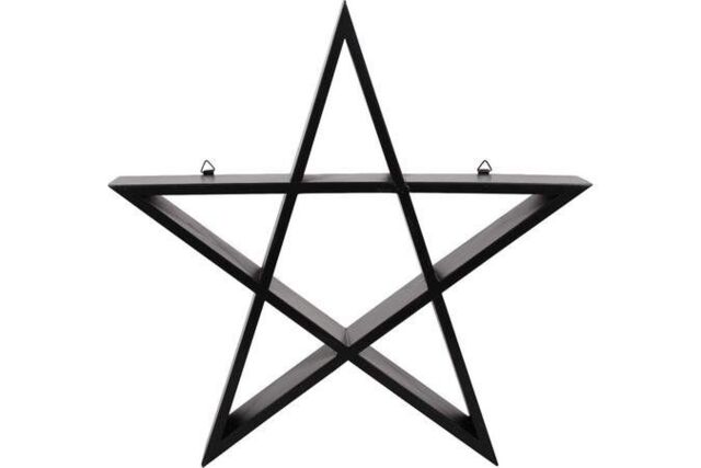 KDMD Pentagram Wall Shelf in Black by Debenhams | ufurnish.com