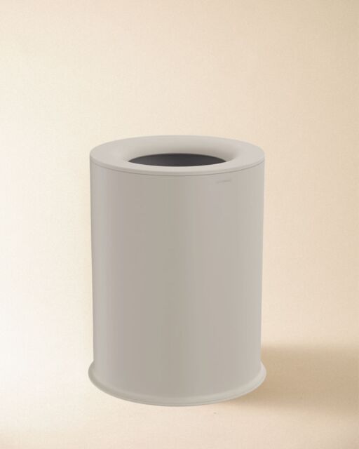 Waste bin Beige 5L Matte Floorstanding Measures 20.5 x 20.5 x 26 cm by ...