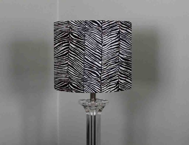 Benjamin Tate Design zebra animal print ceiling lamp shade in Natural ...
