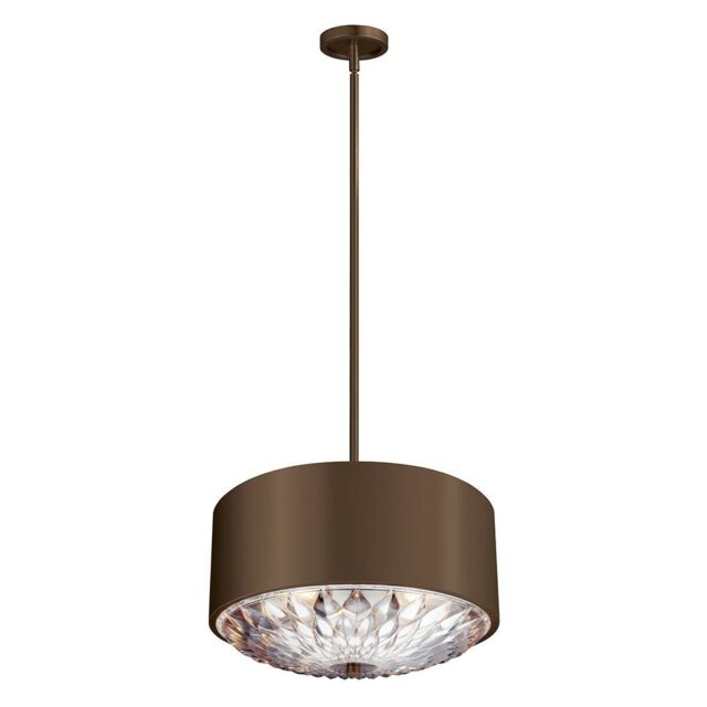 Loops 4 Bulb Ceiling Pendant Light Fitting Dark Aged Brass Finish LED ...
