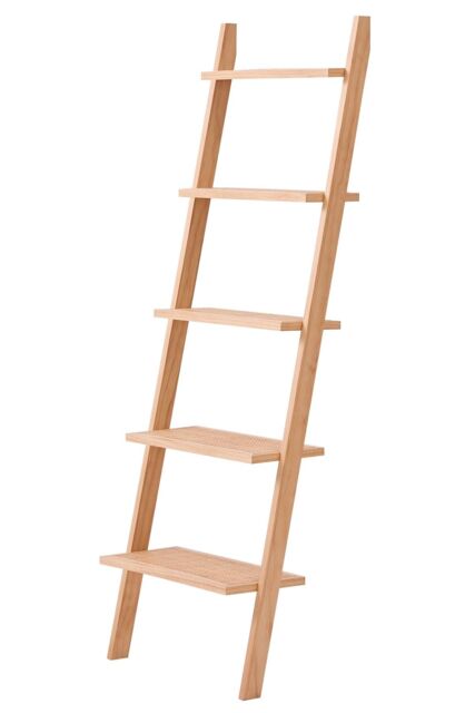 Natural Solid Wood Wall Ladder Shelf by Debenhams | ufurnish.com