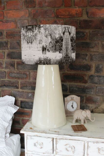 Benjamin Tate Design elephant jungle ceiling lamp shade in Natural by ...
