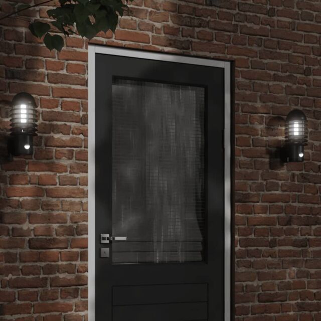 Berkfield Home Outdoor Wall Light with Sensor Black Stainless Steel by ...
