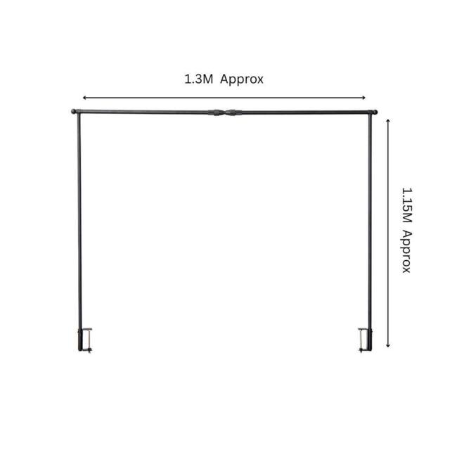 Samuel Alexander 1.95m Black Metal Extendable Table Display Pole with ...