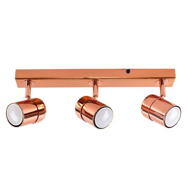 ValueLights Rosie 3 Way Copper Ceiling Bar Spotlight by Debenhams ...