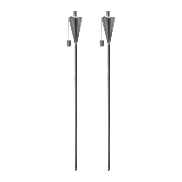 Harbour Housewares 2x Outdoor Flame Torches - Cone Metal Garden Fire ...